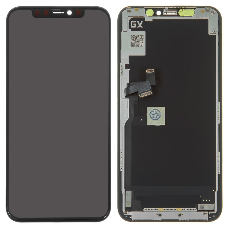 LCD compatible with iPhone 11 Pro, (black, with frame, HC, (AMOLED), GX ...