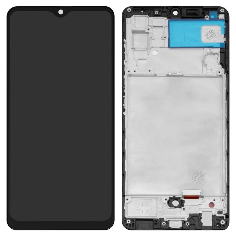 LCD compatible with Samsung A325 Galaxy A32, (black, with frame, High ...